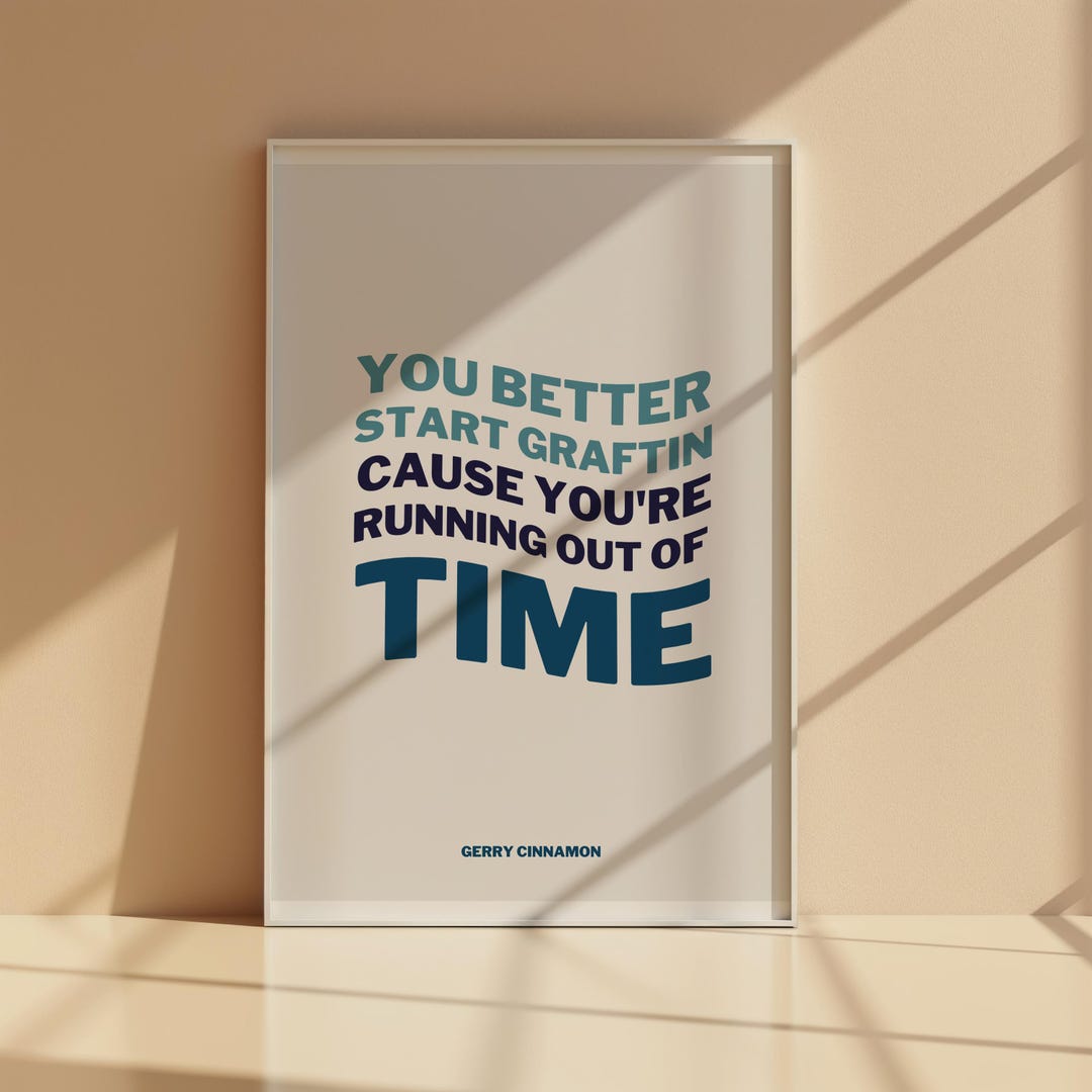 Canter Lyrics Poster Gerry Cinnamon the Bonny Belter Scottish Musician ...