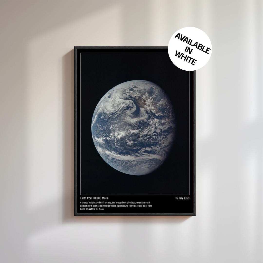 NASA Wall Art Apollo 11 Earth From Space Print Vintage NASA Poster ...