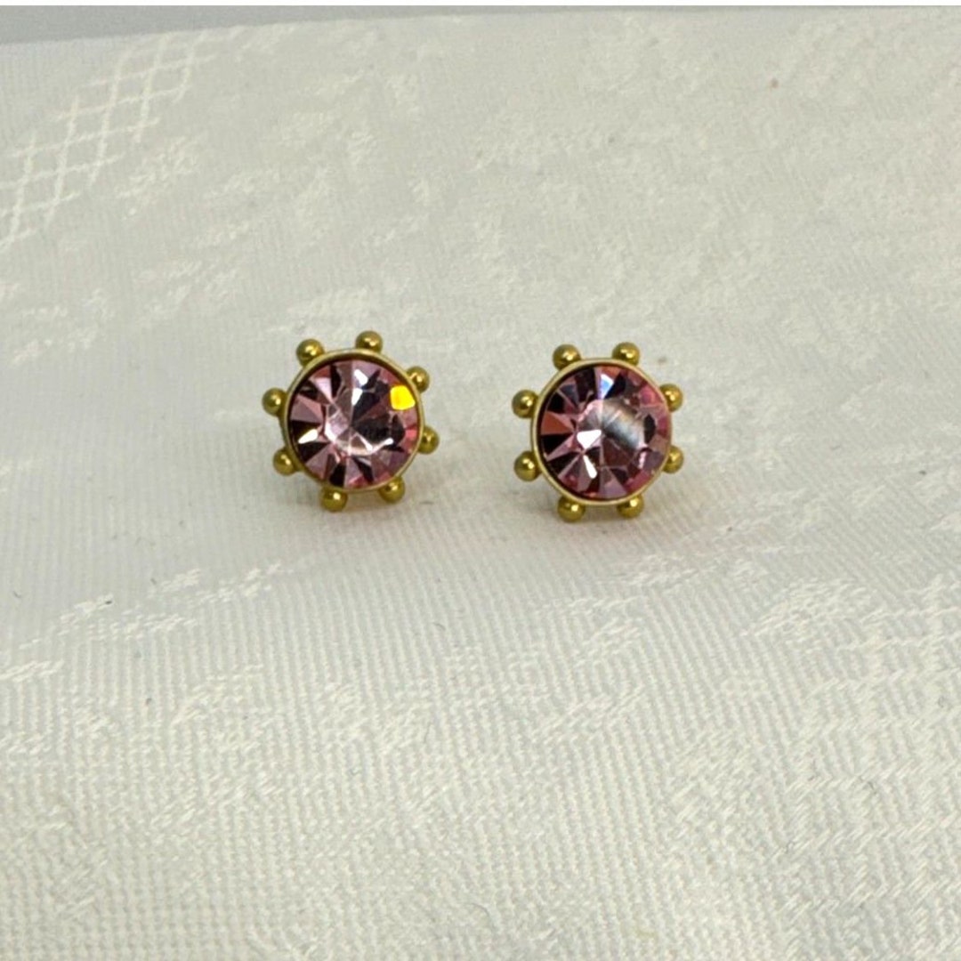 Blush Flying Colors Crystal Bezel Stud Earrings Kate Spade New York ...