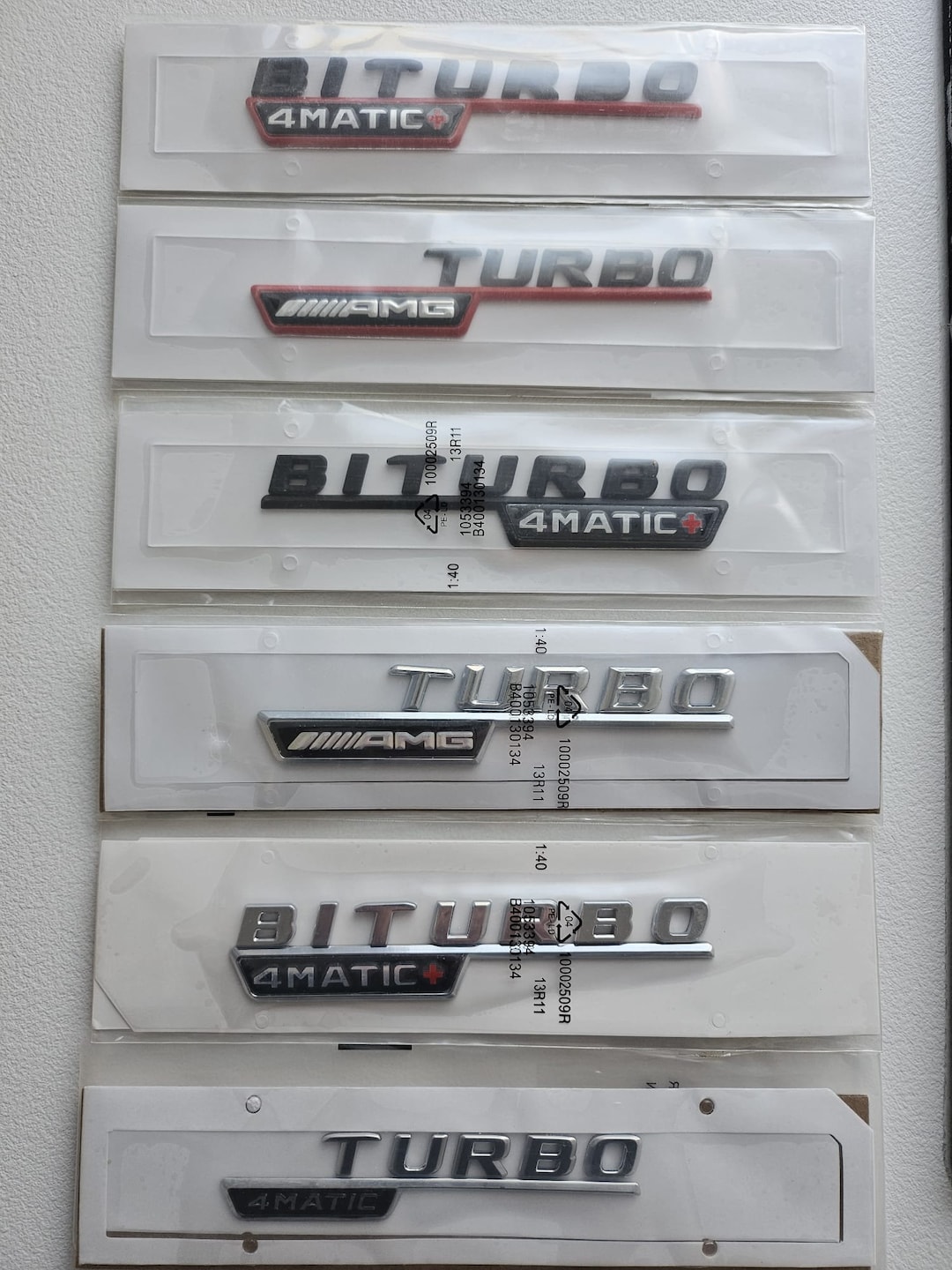 2x Turbo 4matic AMG Mercedes Emblem Black Red Chrome Sticker - Etsy
