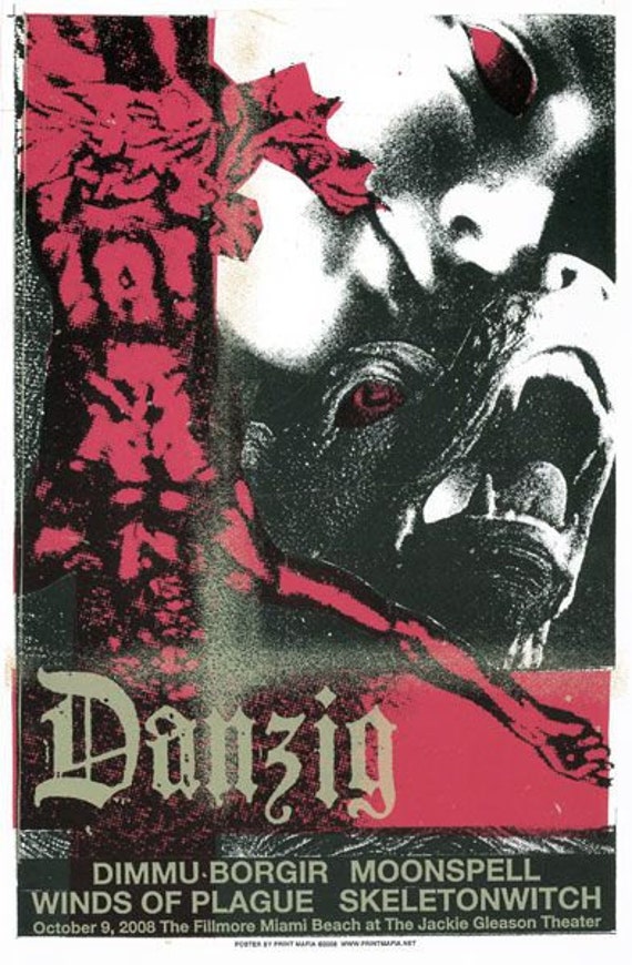 Danzig Screen Print Concert Poster by Print Mafia | Etsy