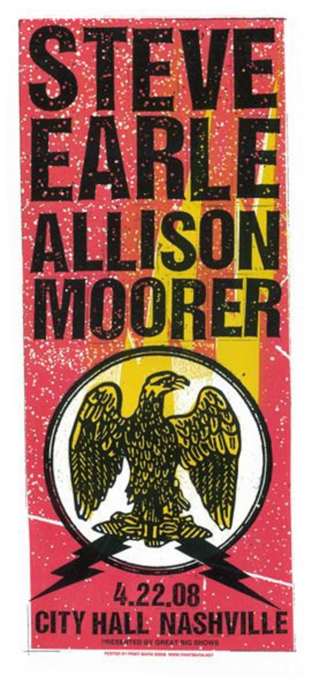 Steve Earle Allison Moorer Screen Print Concert Poster by Print Mafia ...