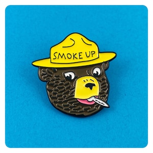 SMOKE UP Enamel Pin by California Doom | Etsy