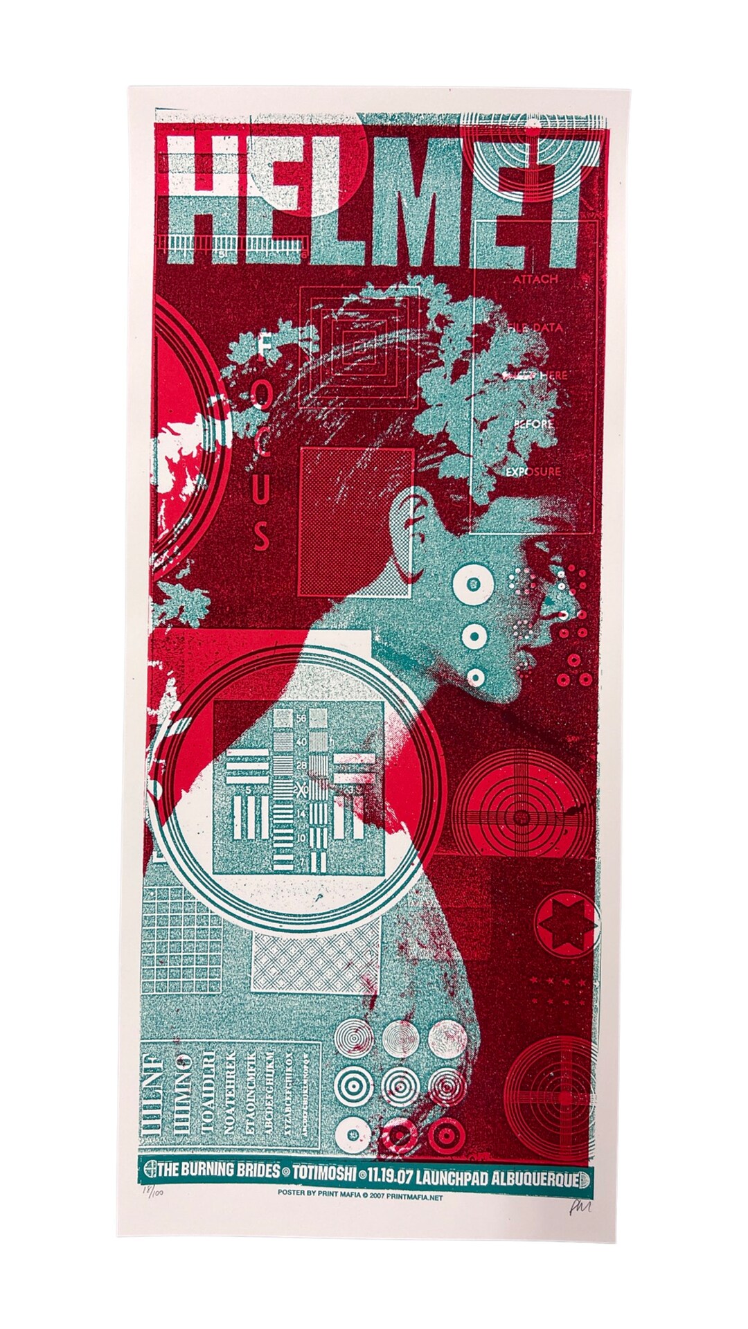 Helmet Screen Print Concert Poster by Print Mafia - Etsy