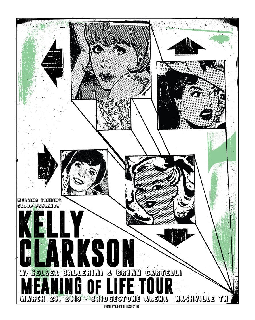 Kelly Clarkson Kelsea Ballerini Screen Print Concert Poster by | Etsy