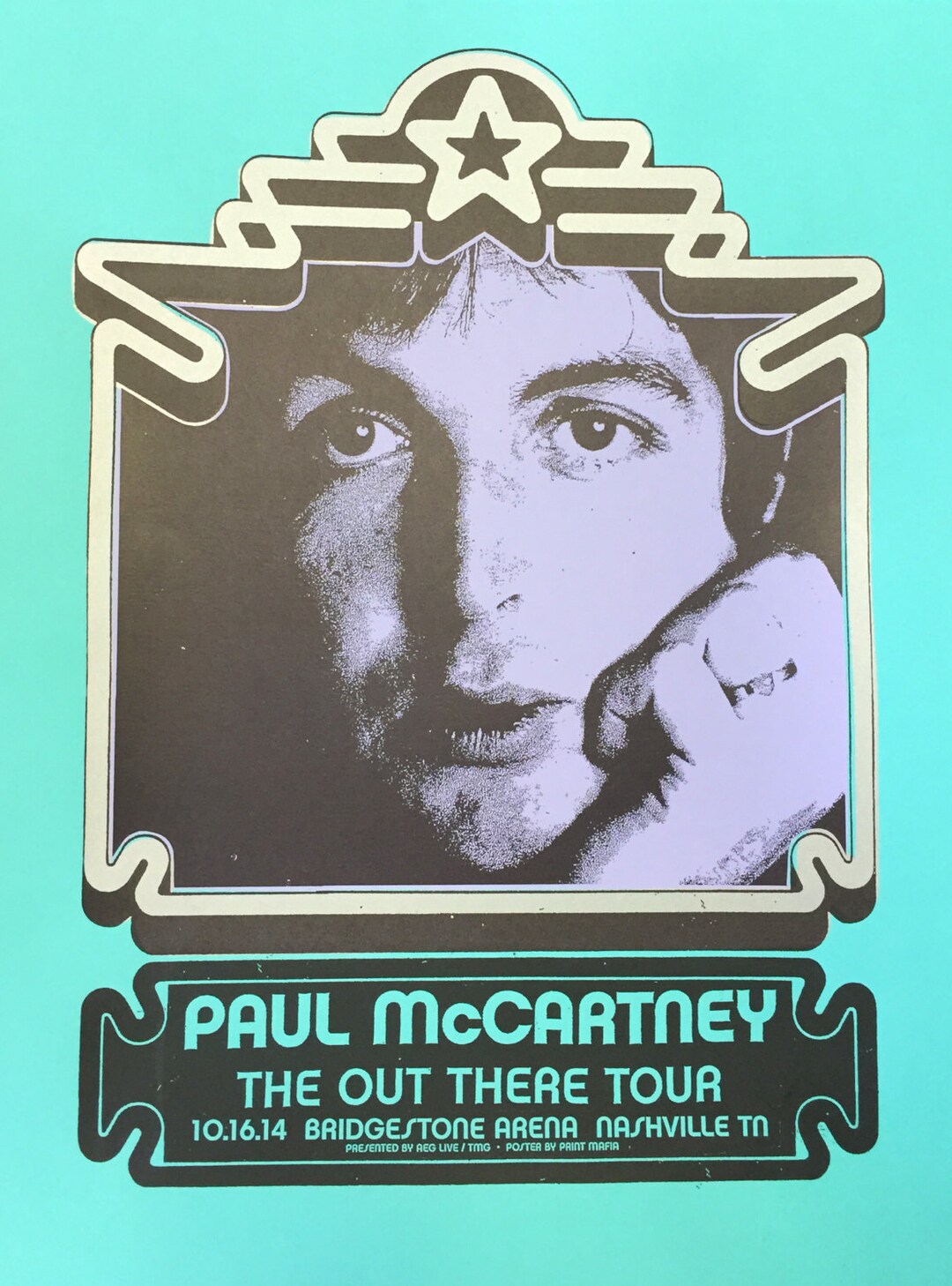 Paul Mccartney Screen Print Concert Poster by Print Mafia - Etsy