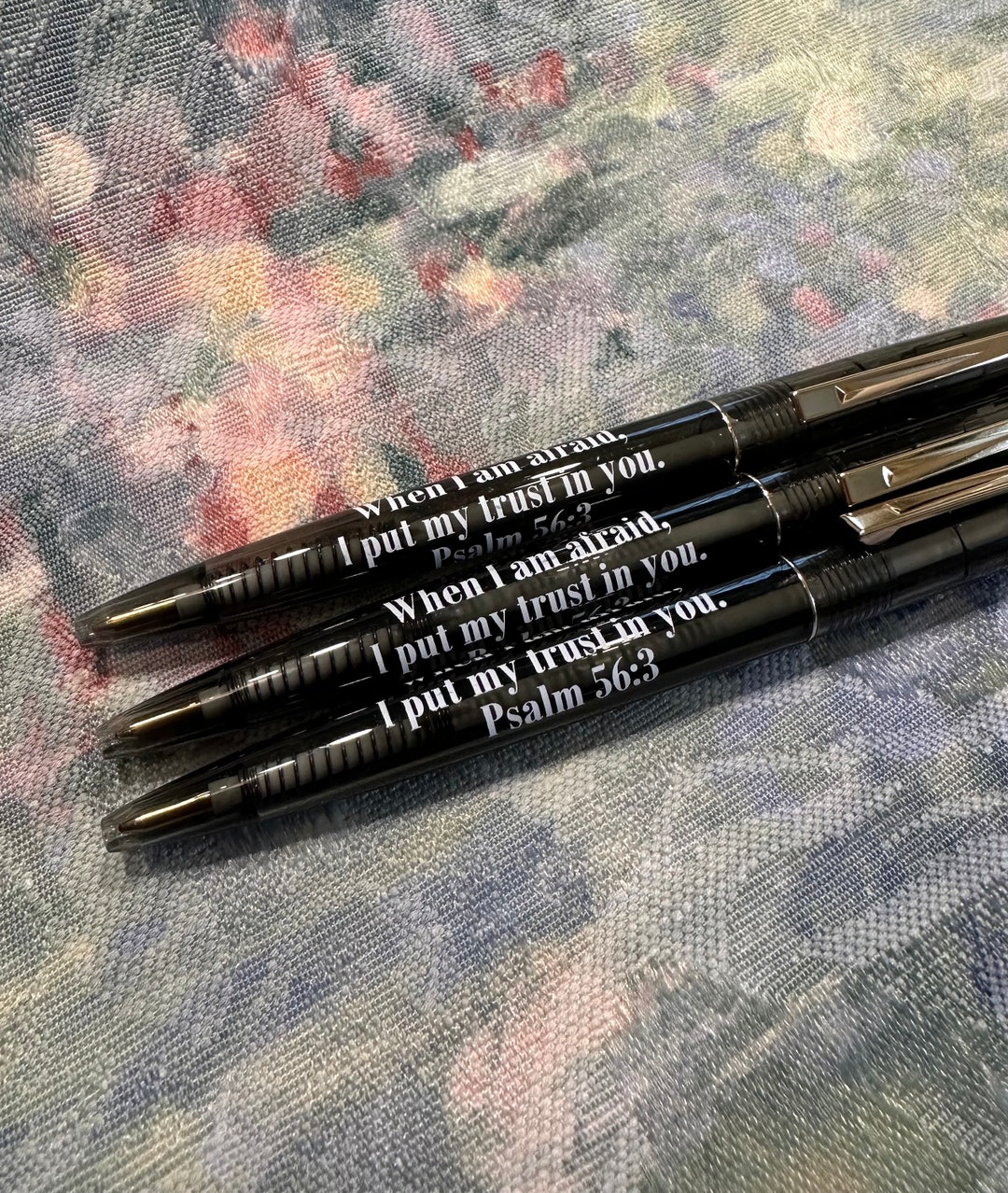When I Am Afraid I Put My Trust in You Psalm 56:3 Bic Gold Click Pen - Etsy