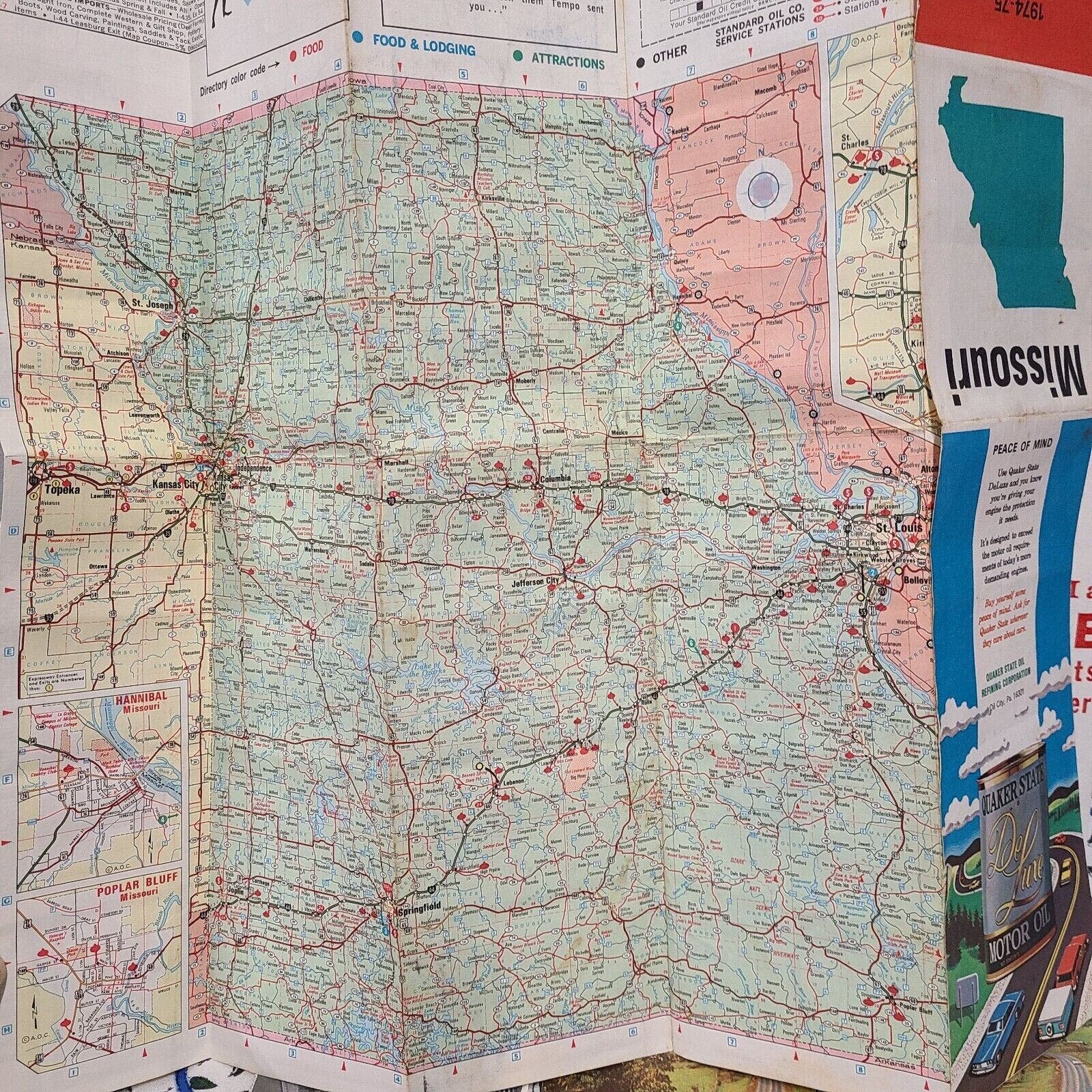 Lot of 7 Vintage 70s Texaco Road Maps, Missouri & Arkansas State Maps ...