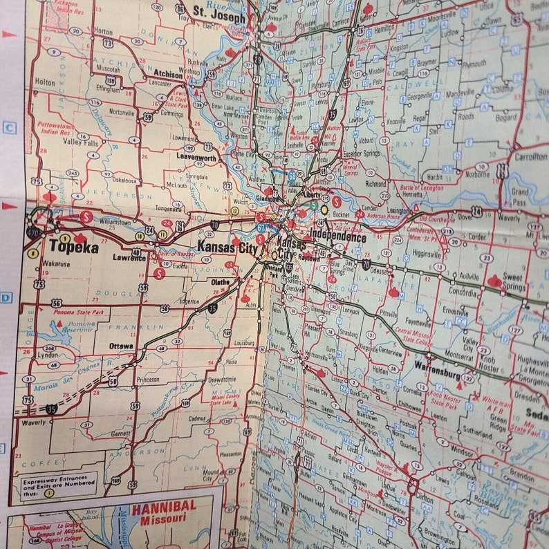 Lot of 7 - Vintage 70s Texaco Road Maps, Missouri & Arkansas State Maps ...