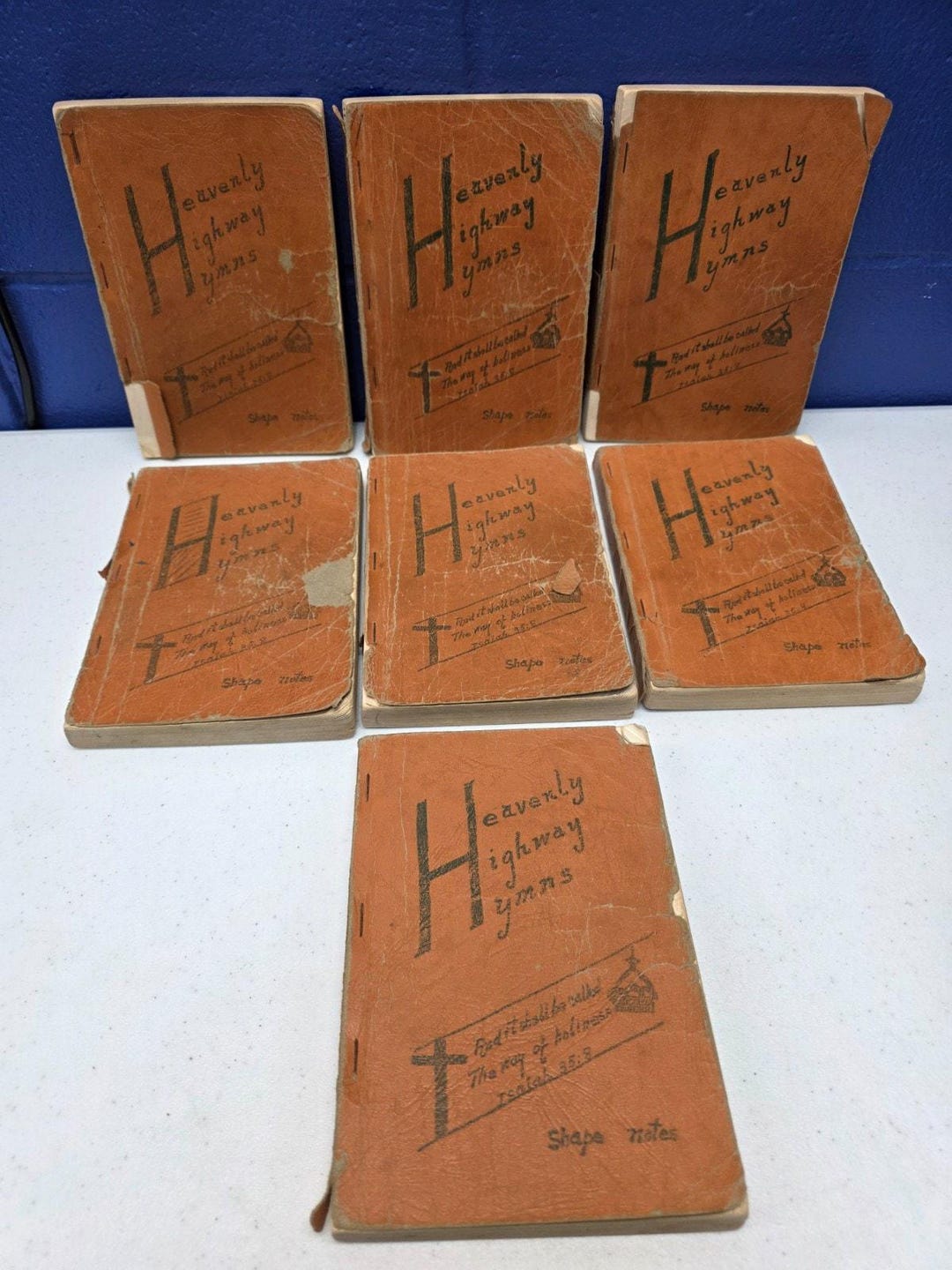 Lot of 7 - Heavenly Highway Hymns Shape Notes Vintage Songbook Hymnal ...