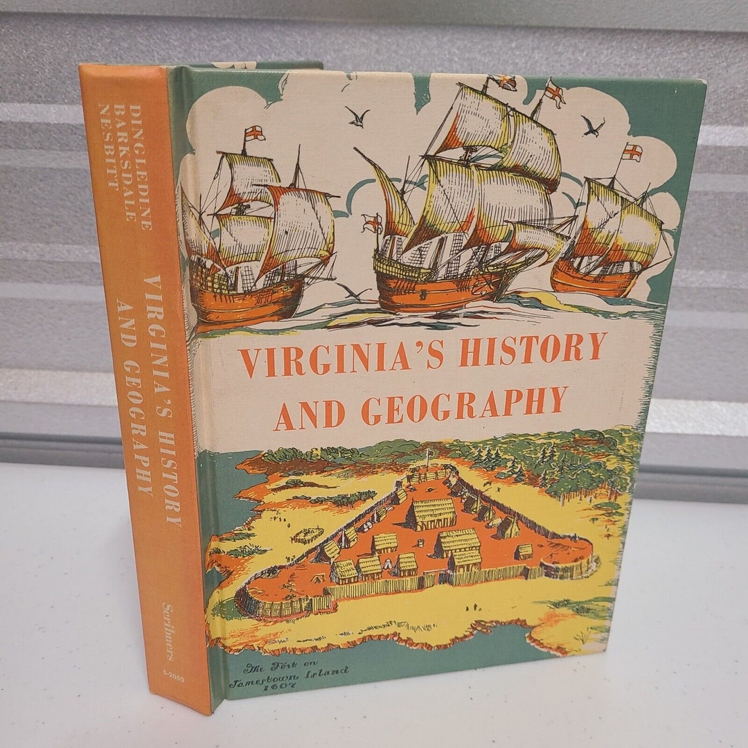 Virginia's History & Geography (1965) - Vintage Hardcover Textbook - Etsy