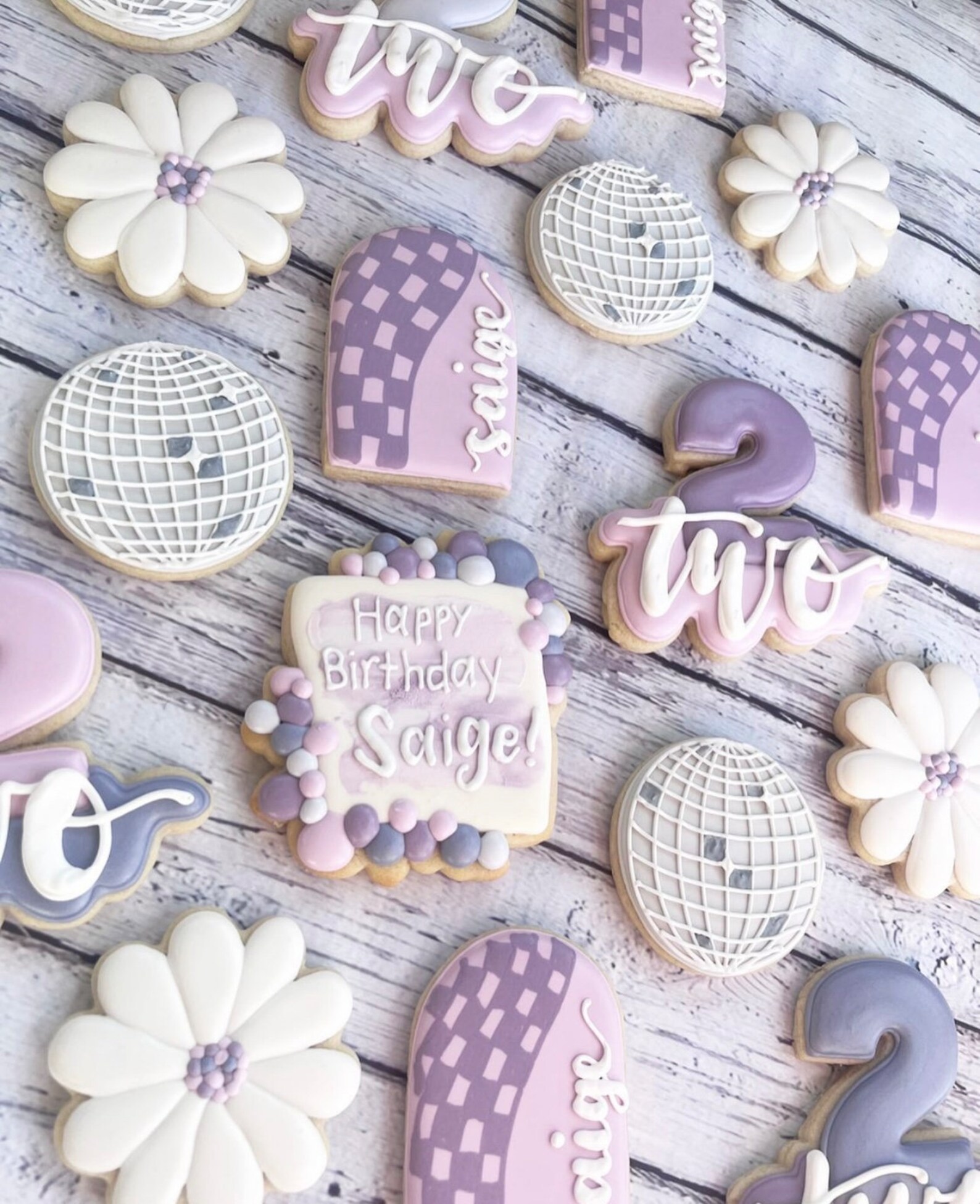 One Dozen Disco Themed Cookies 2nd Birthday - Etsy