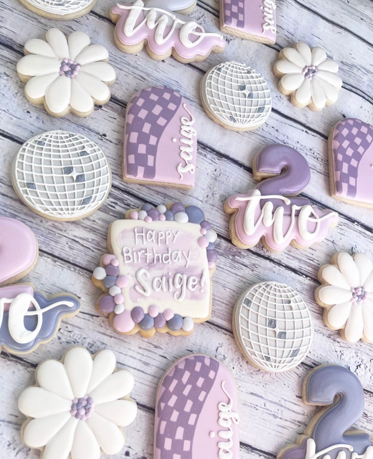 One Dozen Disco Themed Cookies 2nd Birthday - Etsy