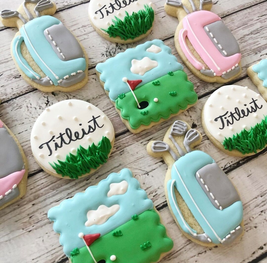 One Dozen Golf Themed Gender Reveal Cookies - Etsy