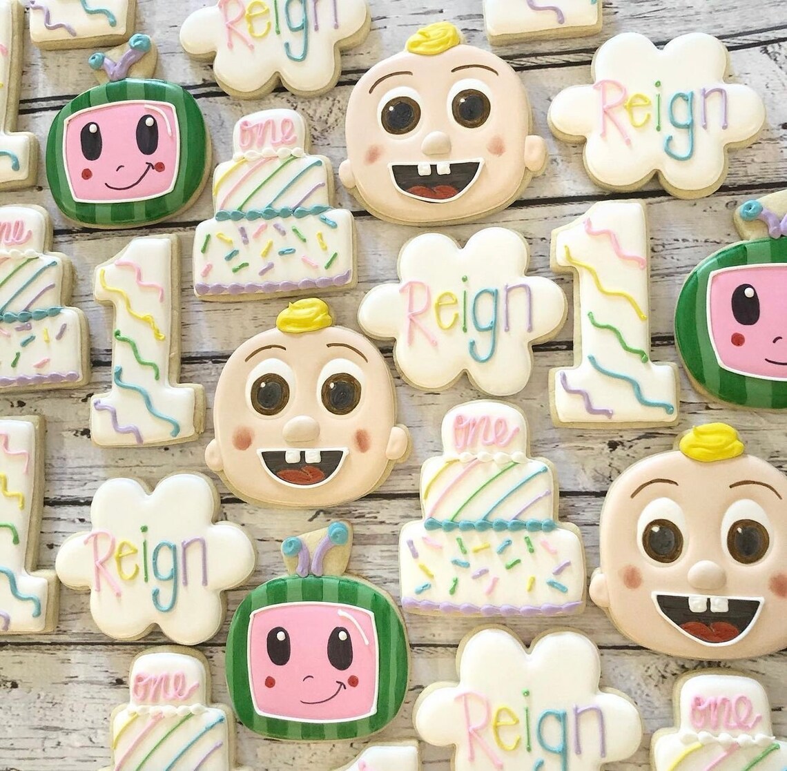 One Dozen Character Themed Cookies 1st Birthday - Etsy