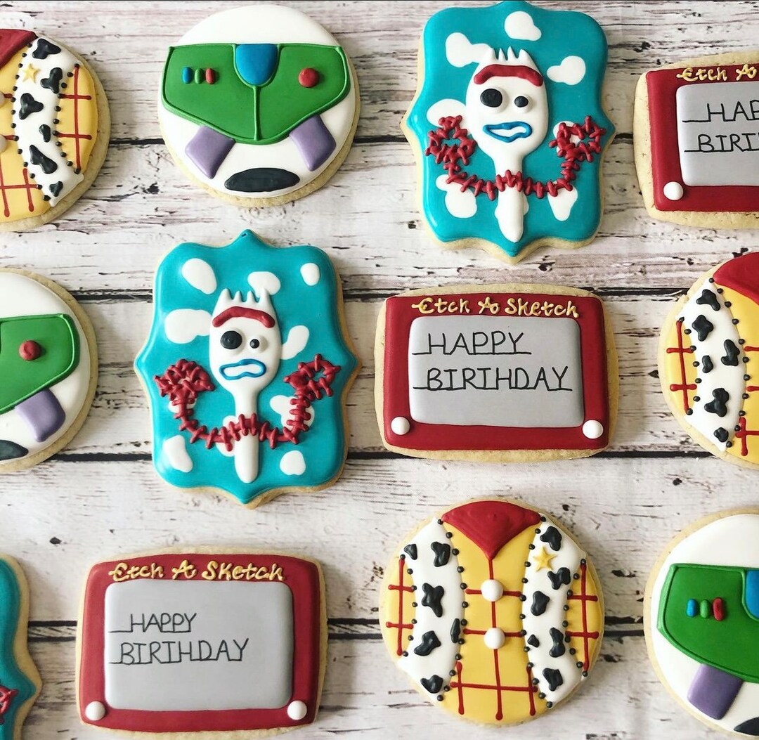 One Dozen Character Birthday Cookies - Etsy