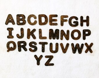 Rusted Metal Letters - Etsy