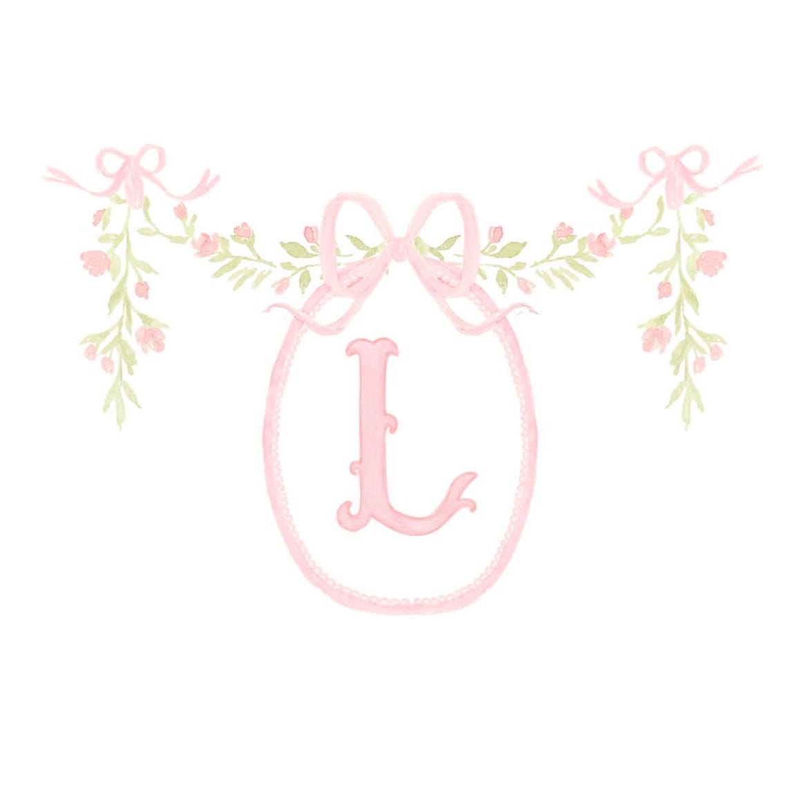 Custom Digital Prints-baby Monogram-coming Home Sign-coquette-bows ...