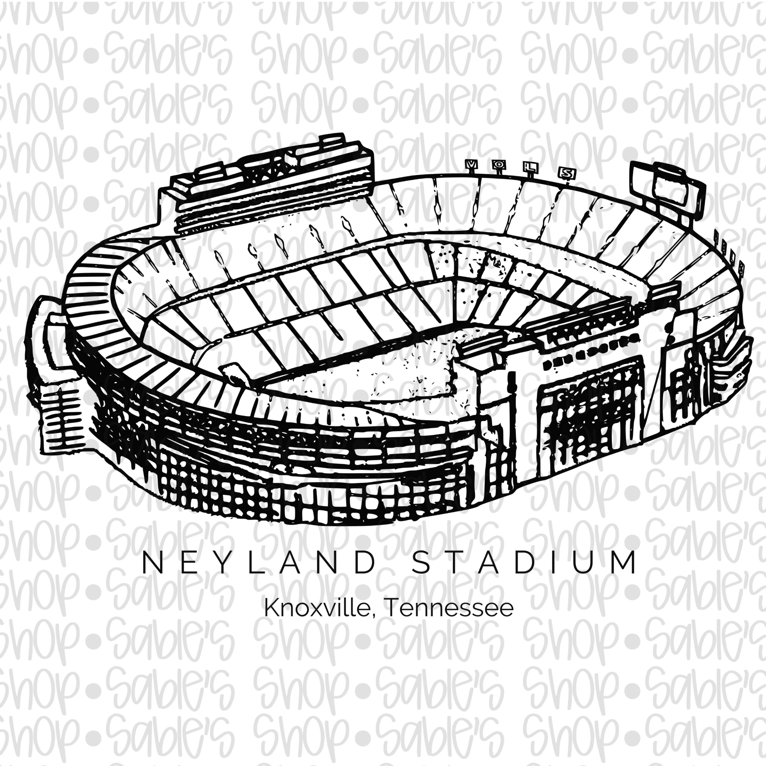 DIGITAL DOWNLOAD Only. PNG File. Stadium Knoxville, Tn. Includes 3 Png ...