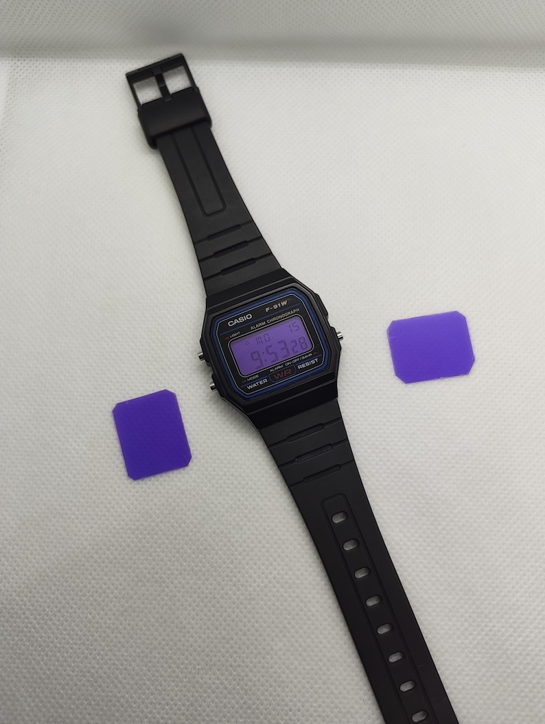 Casio F91W Color Filter Mod Kit: Red, Blue, Green LCD - Etsy