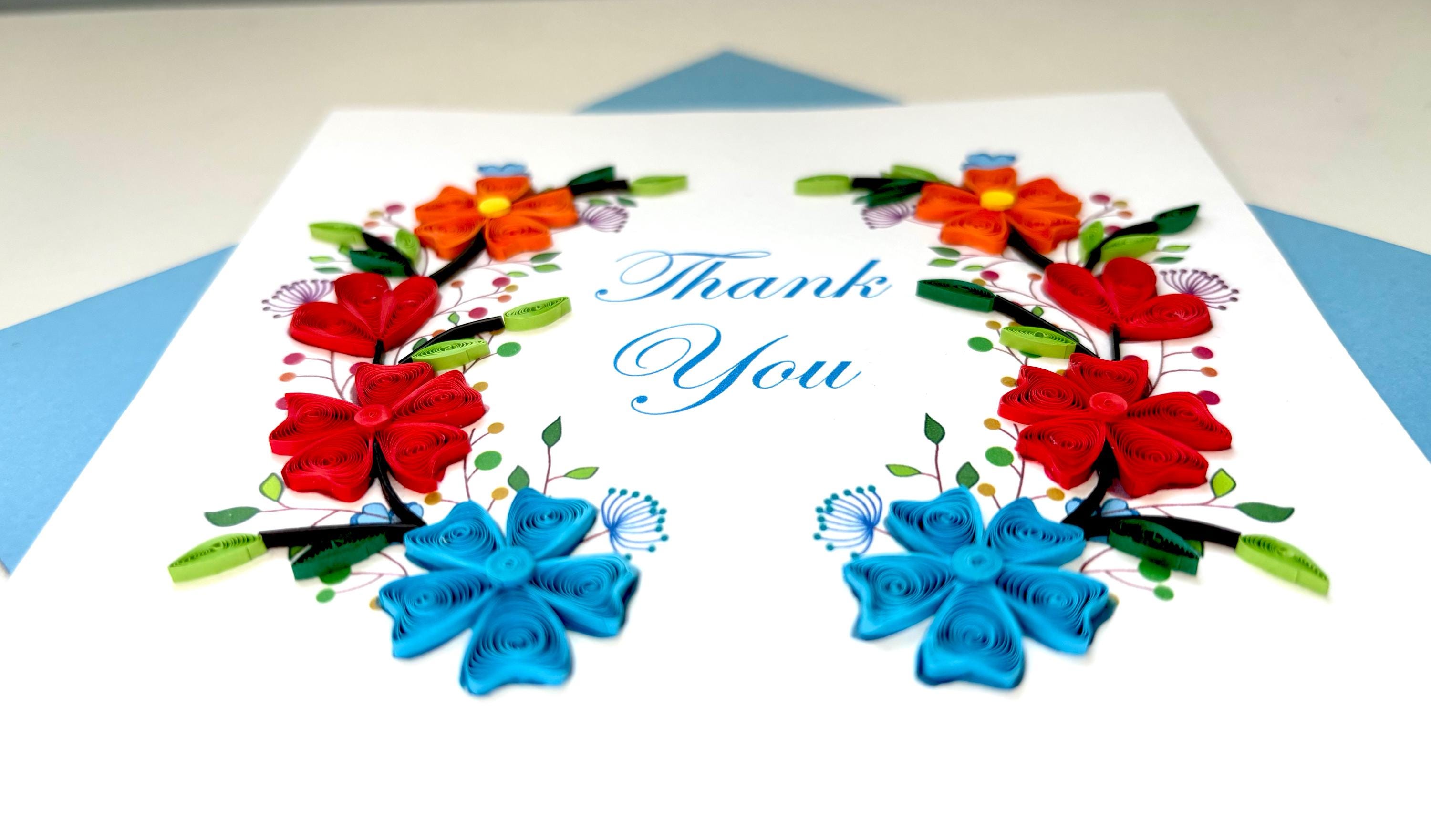 Thank You Quilling Cards - Etsy