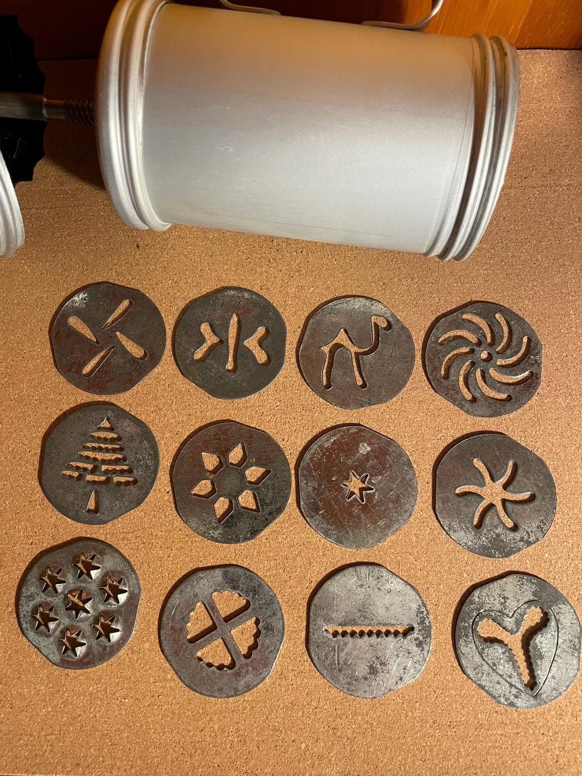 Mirro Aluminum Cookie Press With Recipes and 12 Discs - Etsy