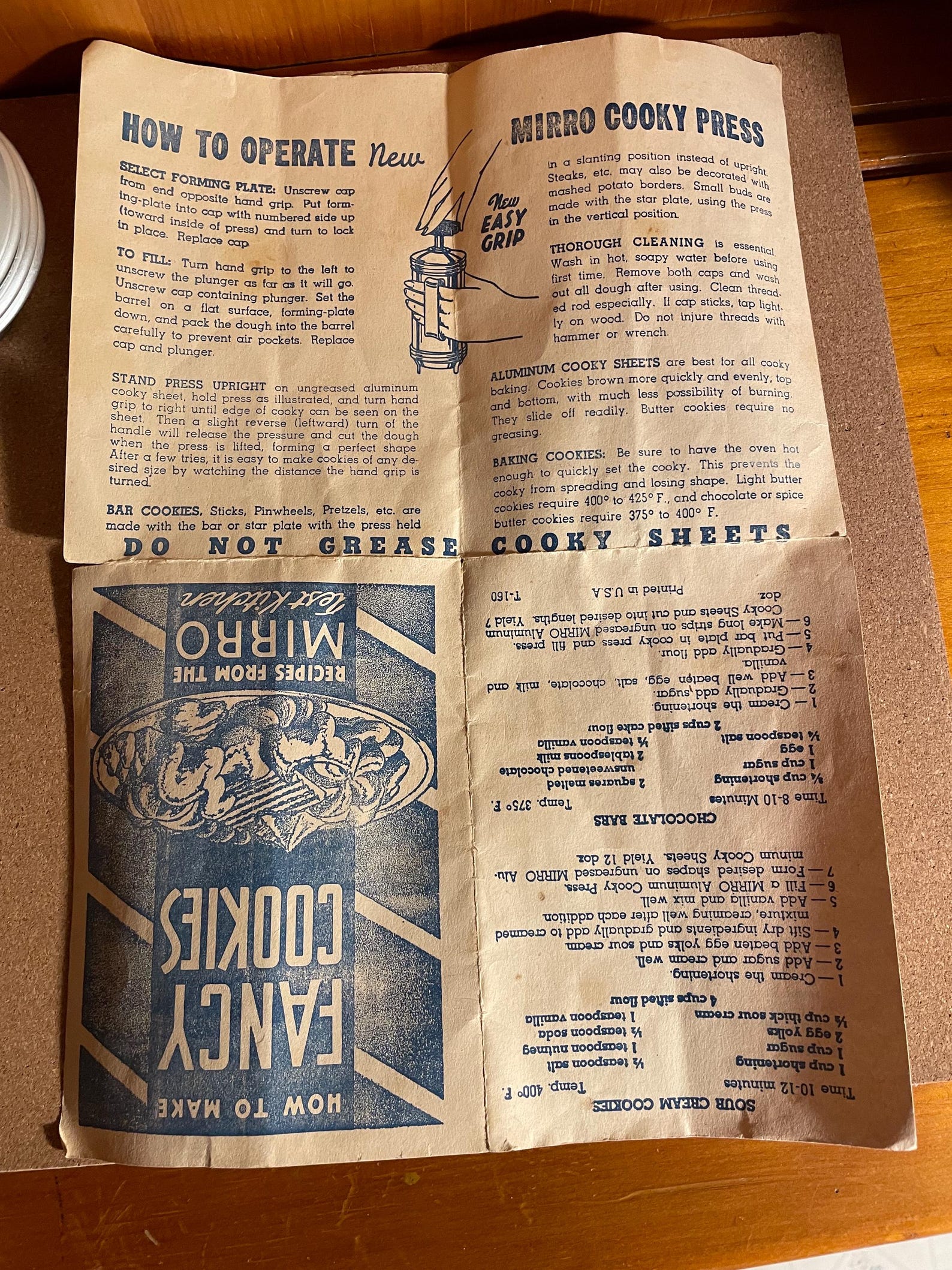 Mirro Aluminum Cookie Press With Recipes and 12 Discs - Etsy