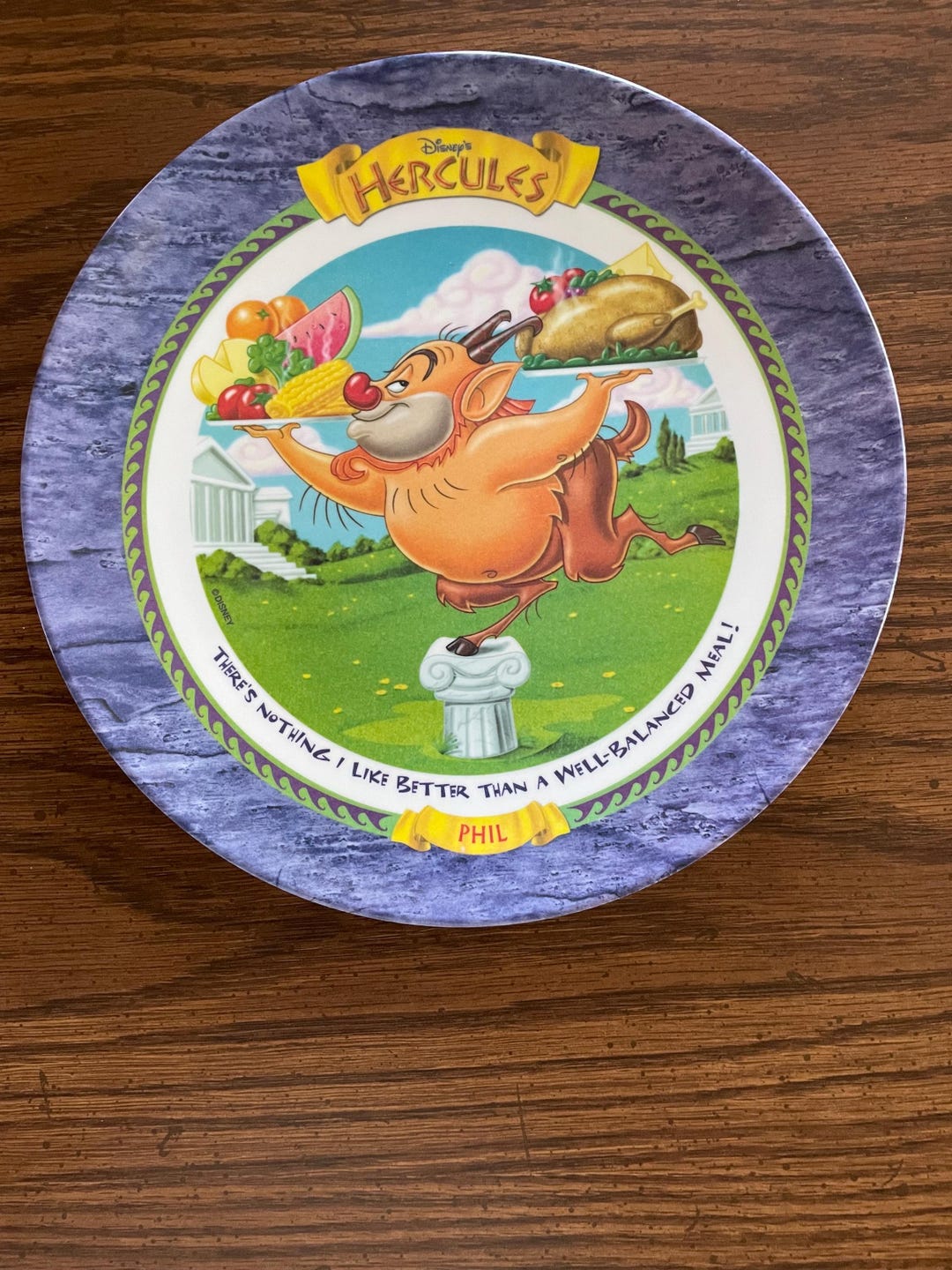 Phil From Disney Hercules Movie. Collector Melamine Plate, 1997 - Etsy