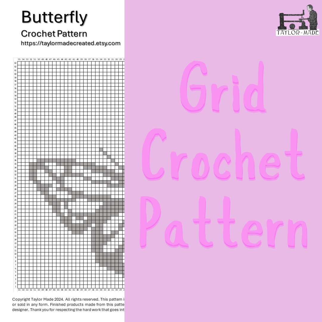 Butterfly Grid Crochet Pattern - Etsy