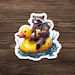 Raccoon Rubber Duck Sticker, Vinyl Stickers, Fun Decal, Laptop Stickers ...