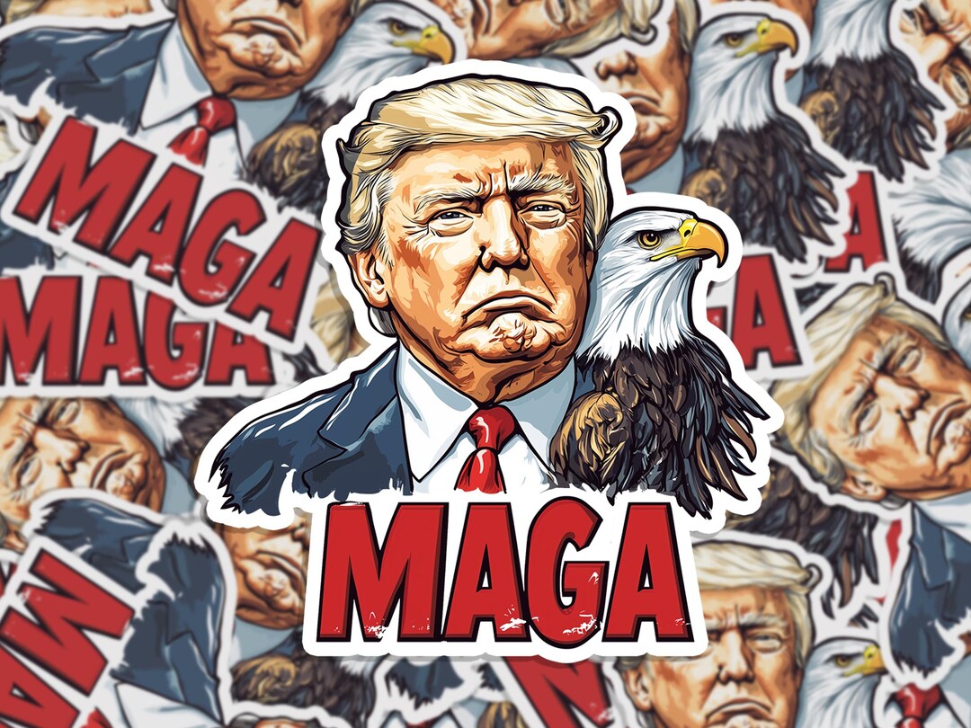 Make America Great Again Trump Sticker, MAGA, Trump Sticker, Gifts for ...