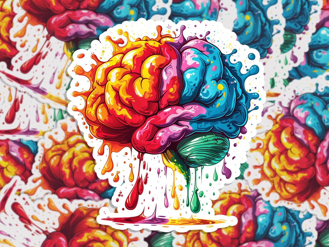 ADHD Brain Sticker, Cool ADHD Sticker, ADHD Sticker, Sticker for ...