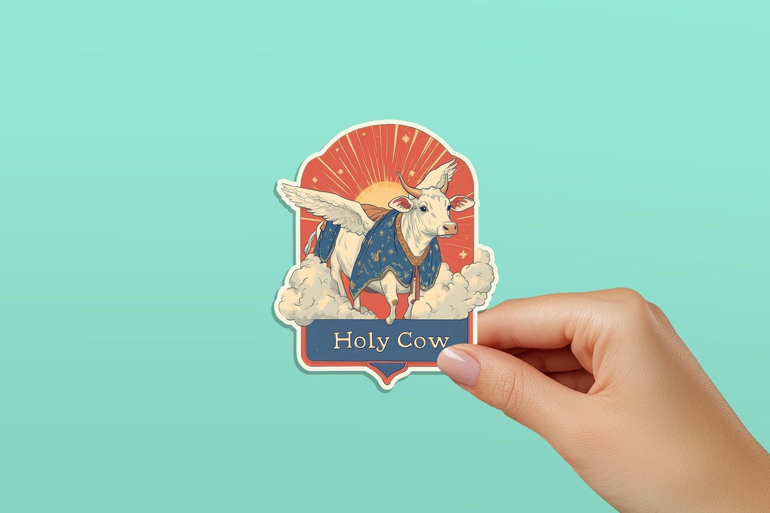Holy Cow Sticker, Animal Lover, Cute Stickers, Fuzzy Cows , Laptop ...