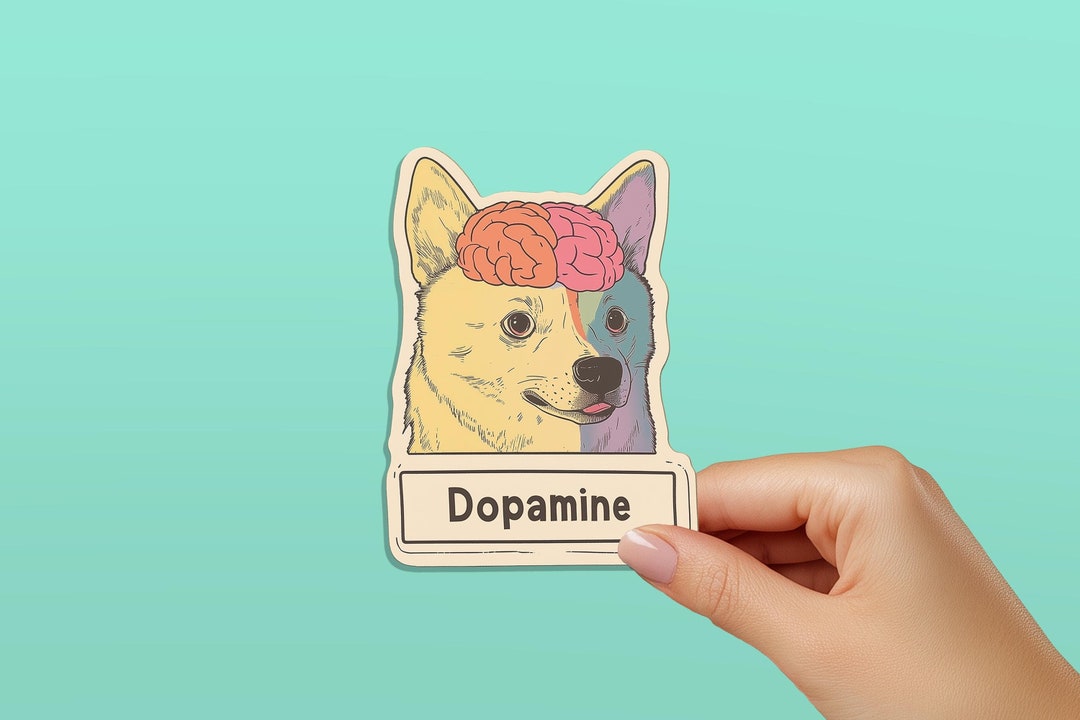 ADHD Dopamine Dog Sticker, ADHD Sticker, ADHD Dopamine Sticker, Adhd ...