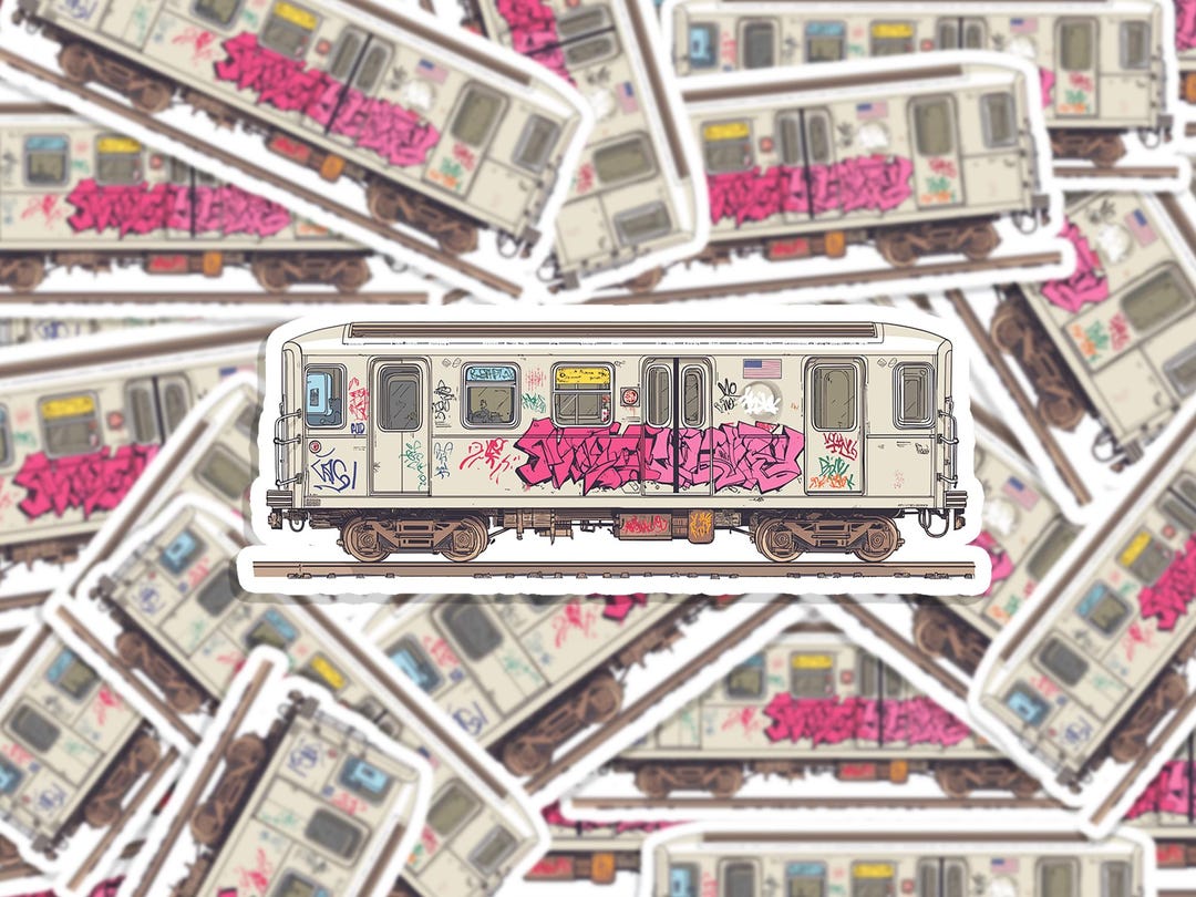 New York Subway Train Sticker: Graffiti Art Decal - Etsy