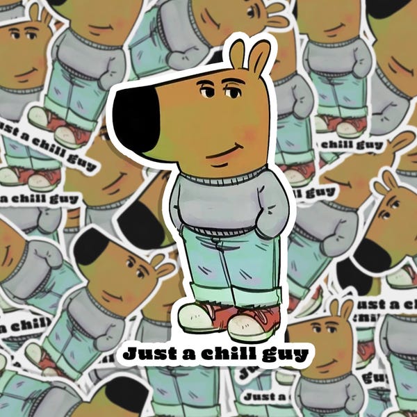 Chill Guy Meme Sticker - Etsy