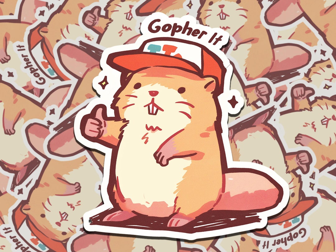Gopher It Sticker, Vinyl Stickers, Fun Decal, Laptop Stickers, Bottle ...