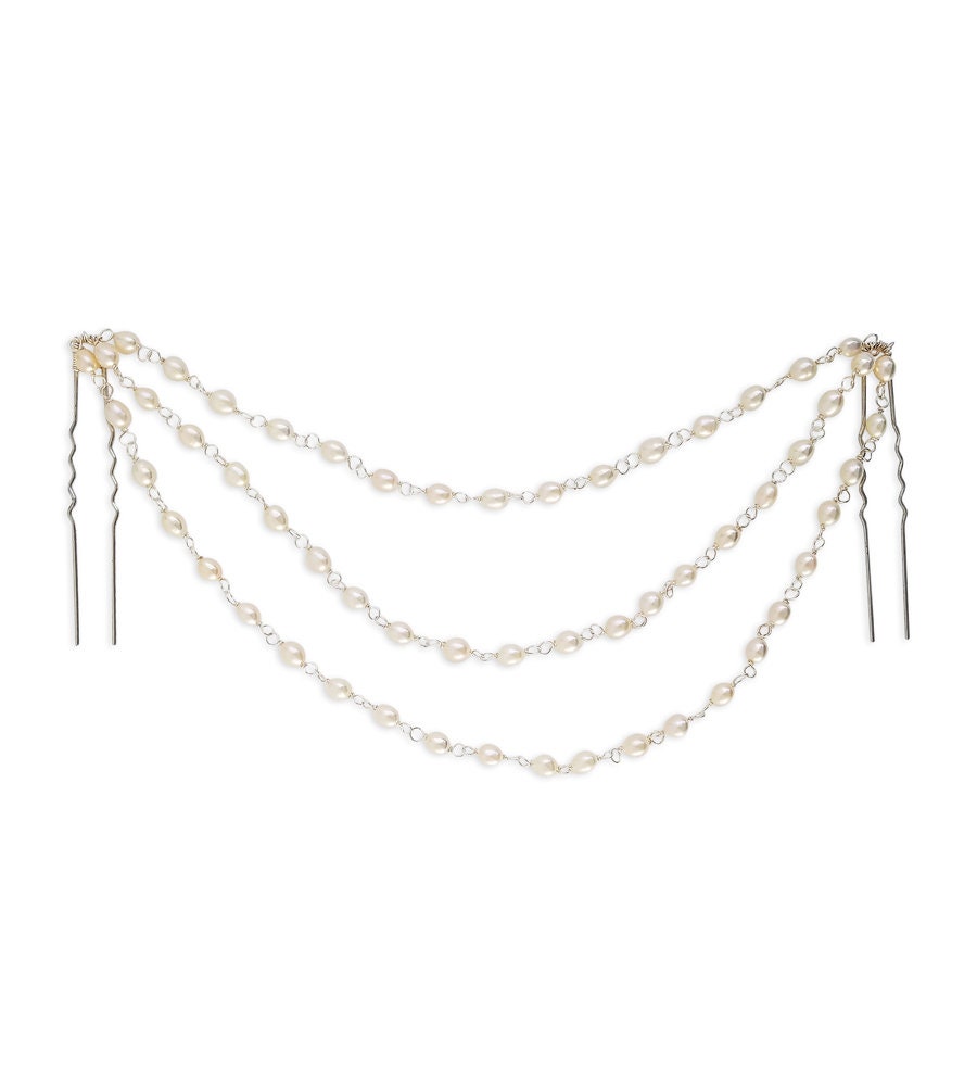 Pearl Hair Chain Hair Chain Headpiece Hair Chains Wedding - Etsy