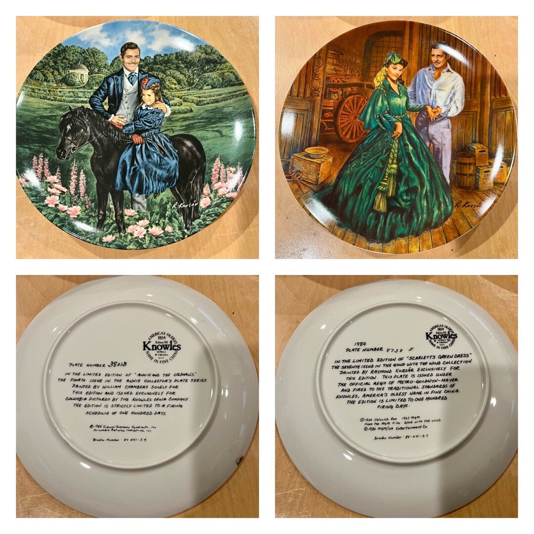 Gone W/the Wind Plates 2 Knowles Collectibles, Gift Idea - Etsy