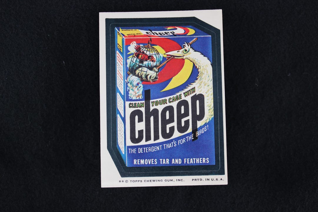 Vintage Wacky Packages Cheep Sticker - Brown Back - 2 ** B Side - Etsy