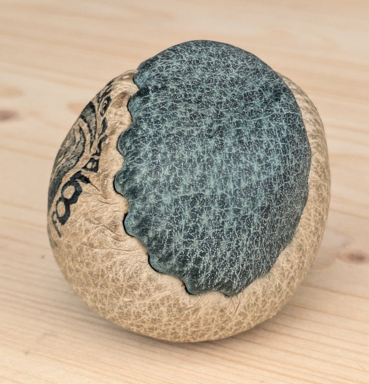 Vintage Original Hand Stiched Leather Hacky Sack 2 Panel Patent 4151944 ...