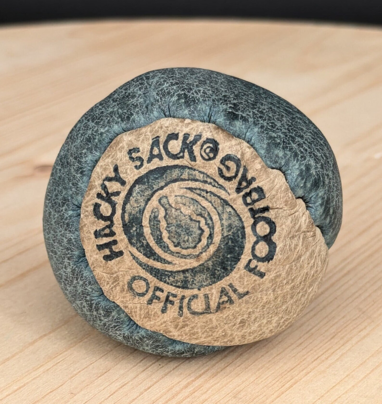 Vintage Original Hand Stiched Leather Hacky Sack 2 Panel Patent 4151944 ...