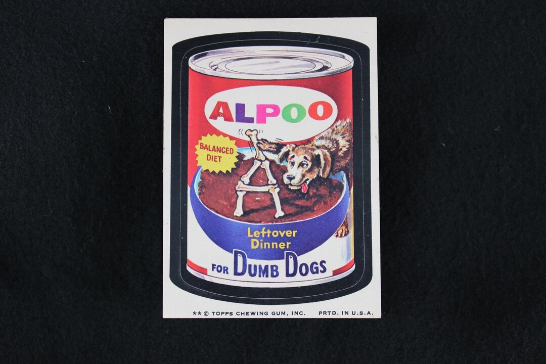 Vintage Wacky Packages Alpoo Sticker - Brown Back - 2 ** B Side - Etsy
