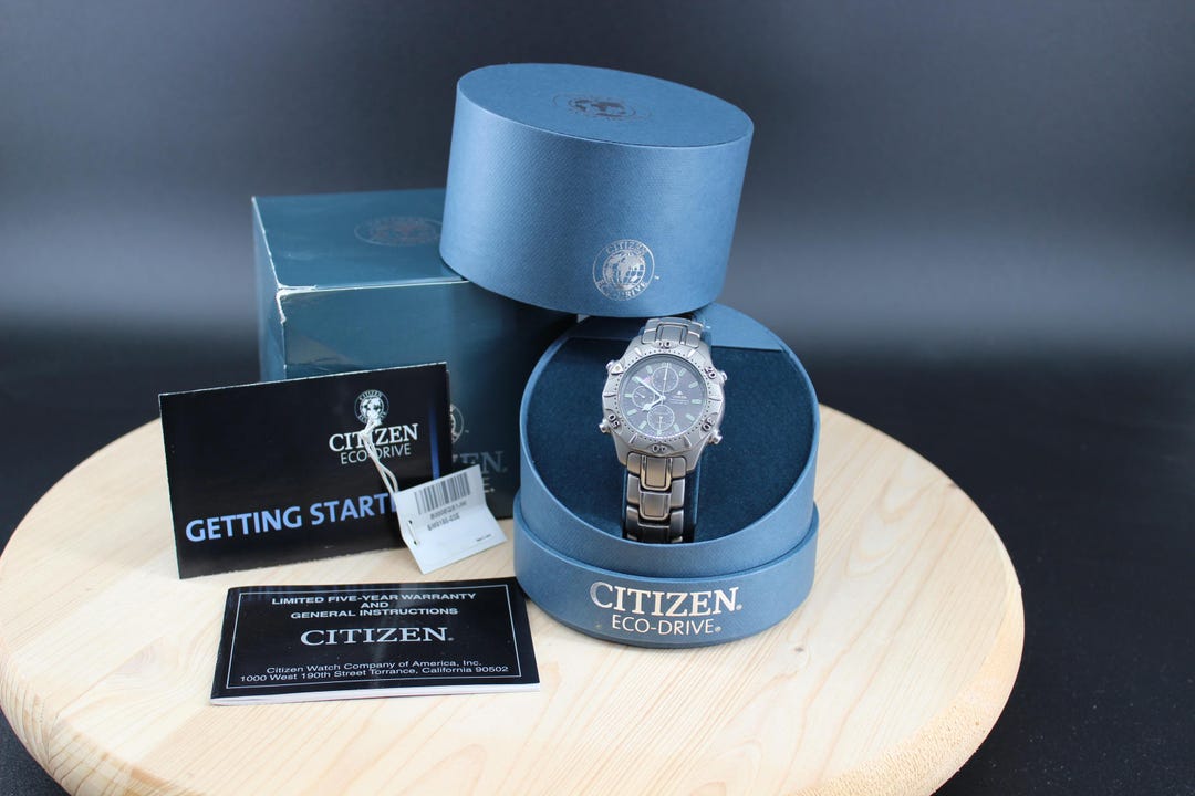 Vintage Citizen Promaster Titanium Chronograph 0855-H10350 With Case ...