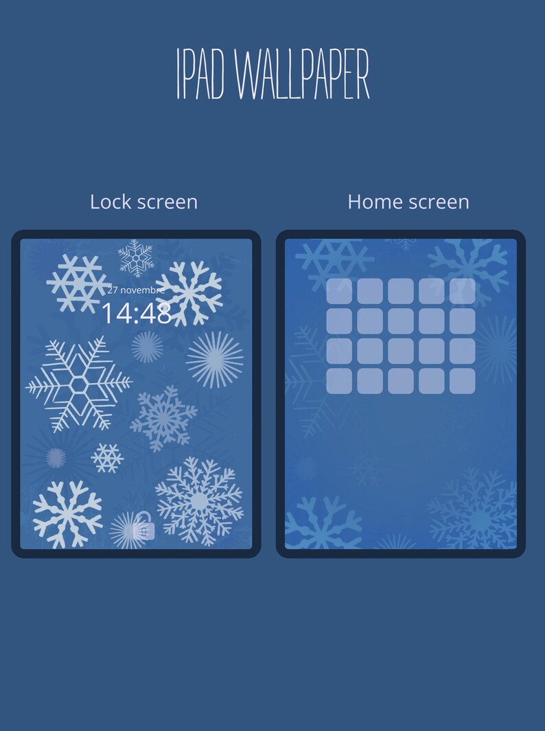 Snowflake Wallpapers - HD for Smartphone & iPad - Instant Download - Etsy