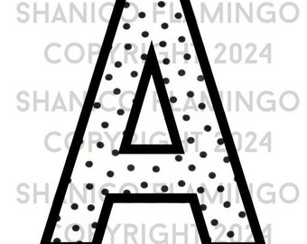 Printable Polka Dot Bulletin Board and Banner Letters, Classroom Decor ...