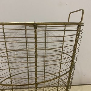 Handwoven Wire Laundry Basket Rustic Iron Wire Laundry Hamper Vintage ...