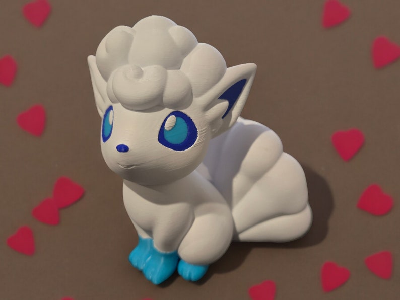 Cute Vulpix & Alolan Vulpix Love Valentines Heart Pokemon Figurine Toys ...