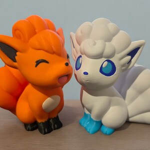 Cute Vulpix & Alolan Vulpix Love Valentines Heart Pokemon Figurine Toys ...