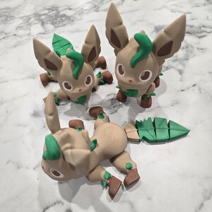 Articulated Flexi Eeveelution 3D Printed Figure Pokemon Toy: Eevee ...